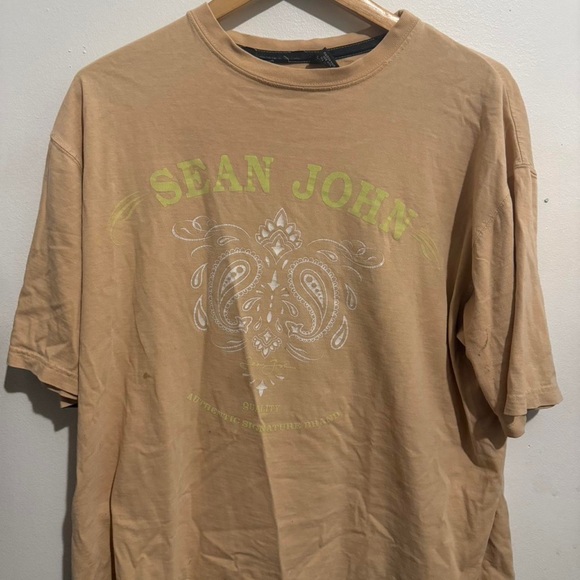 Sean John | Shirts | Sean John Mens Tan And Yellow Tshirt | Poshmark